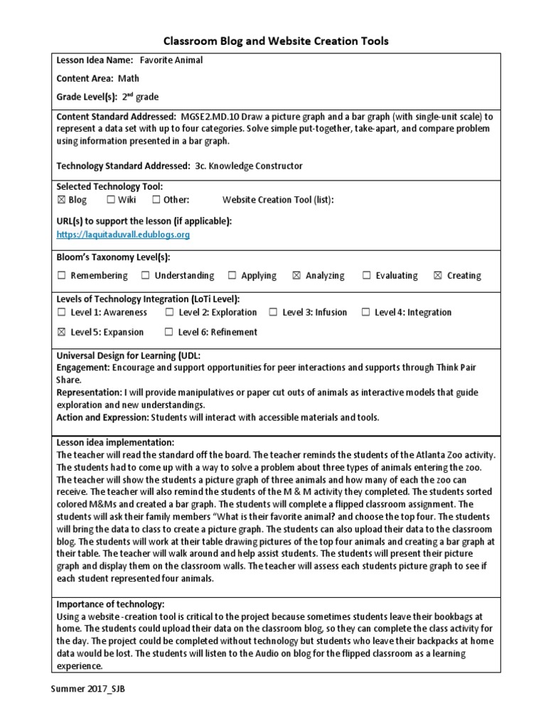 Classroom Blog Lesson | PDF | Learning | Behavior Modification