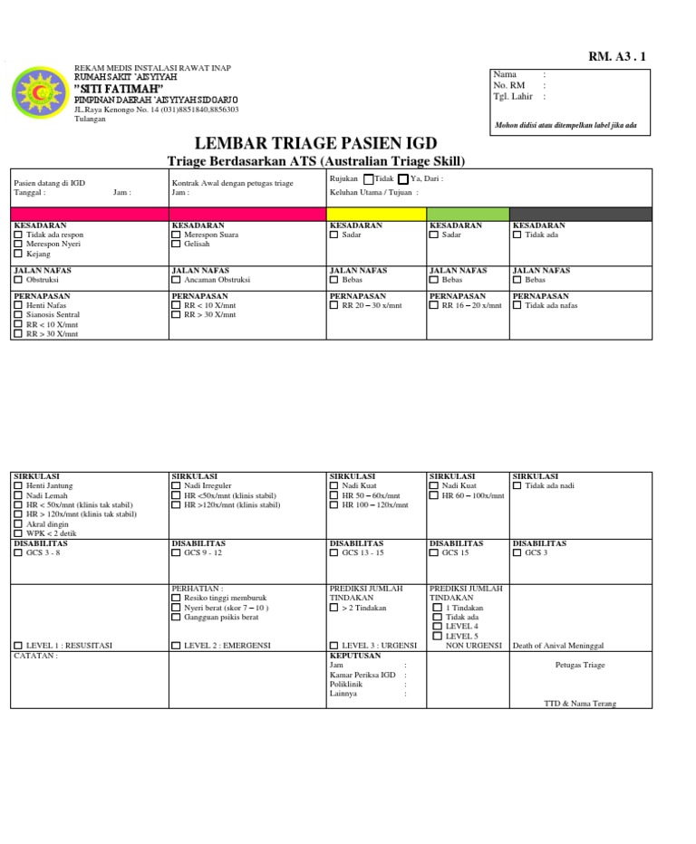Form Triage Igd | PDF
