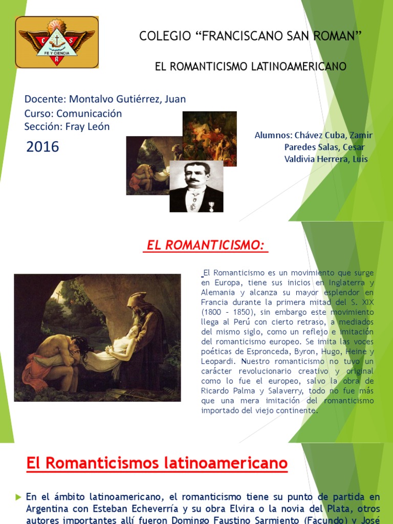 Presentación 1 | PDF | Romanticismo | America latina
