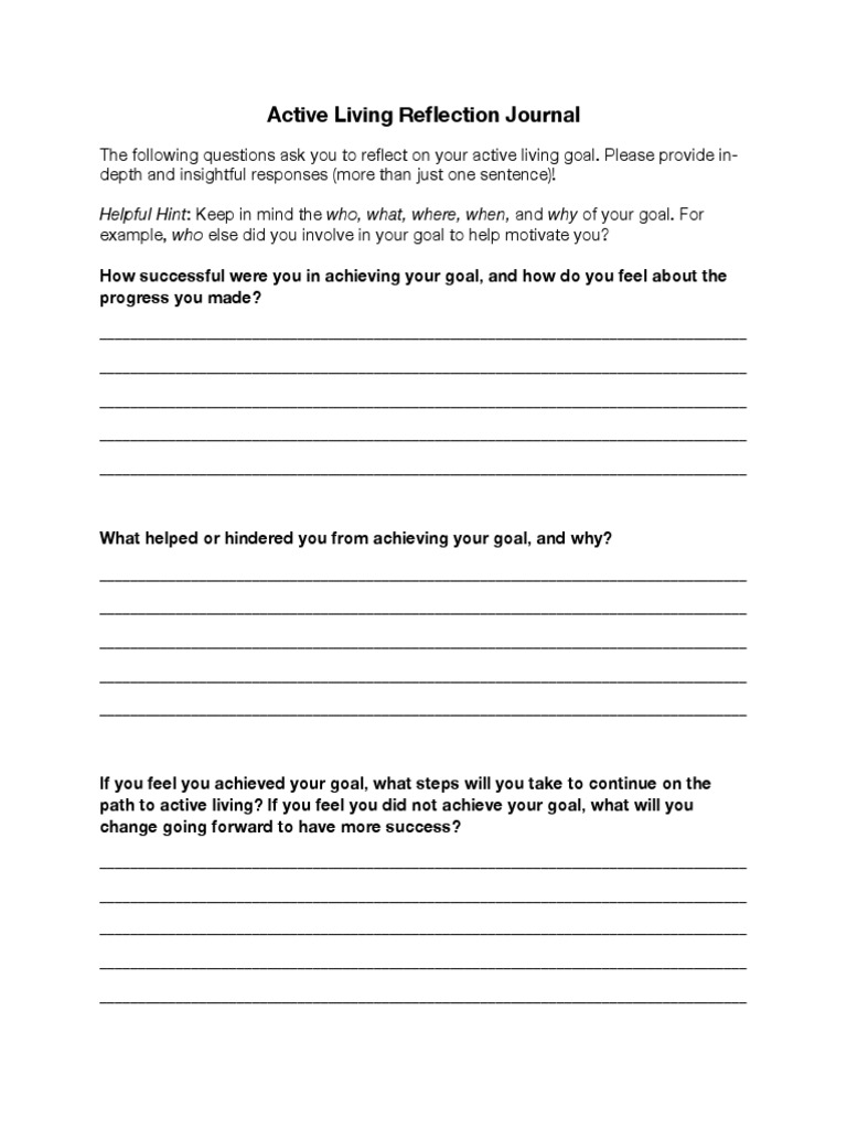 Phed 321 - Assessment Example Blog | PDF | Self-Improvement