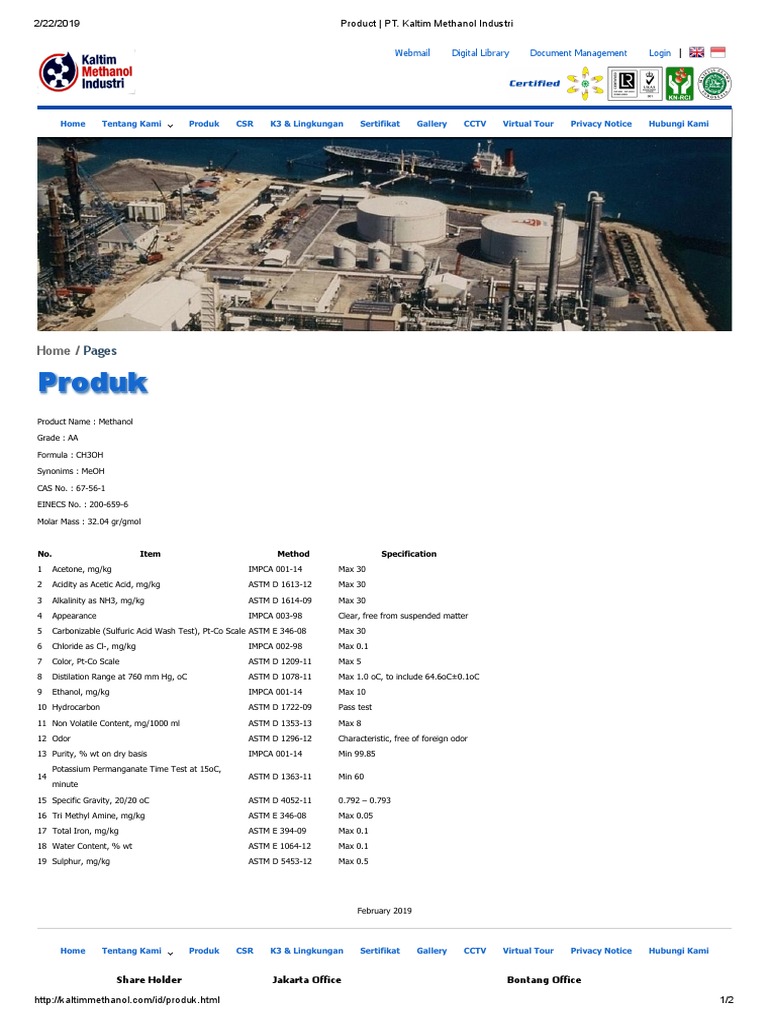 c4 Raffinate Spec | PDF | Methanol | Chemical Substances
