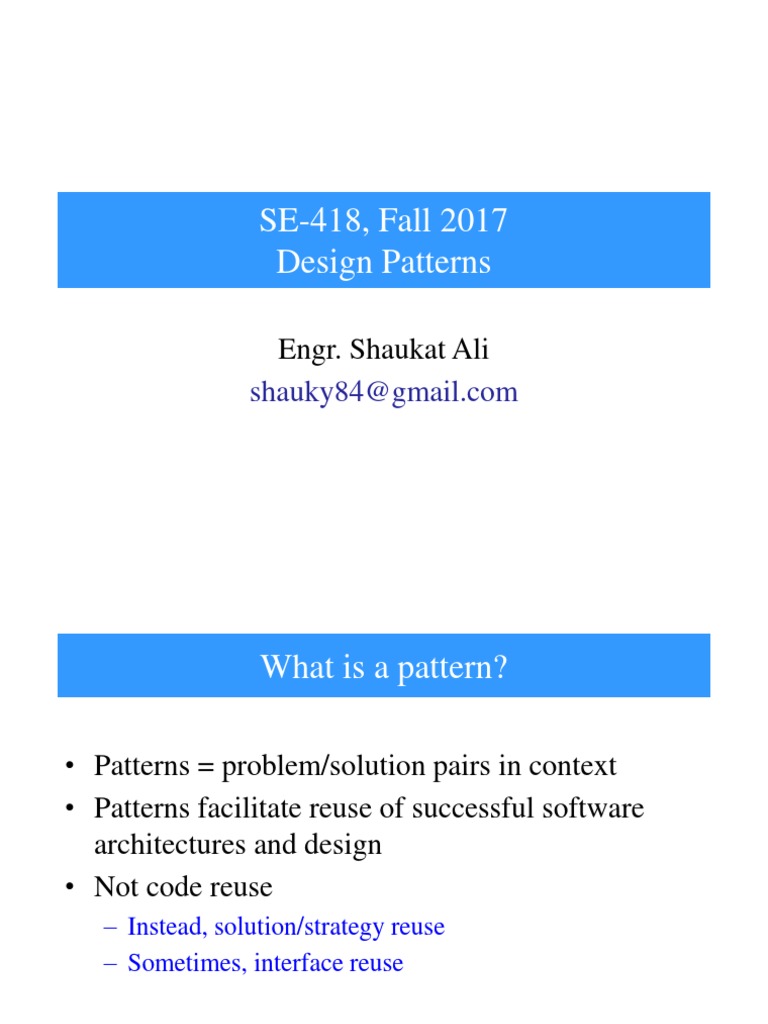 4.design Patterns | PDF | Software Design Pattern | Object Oriented ...