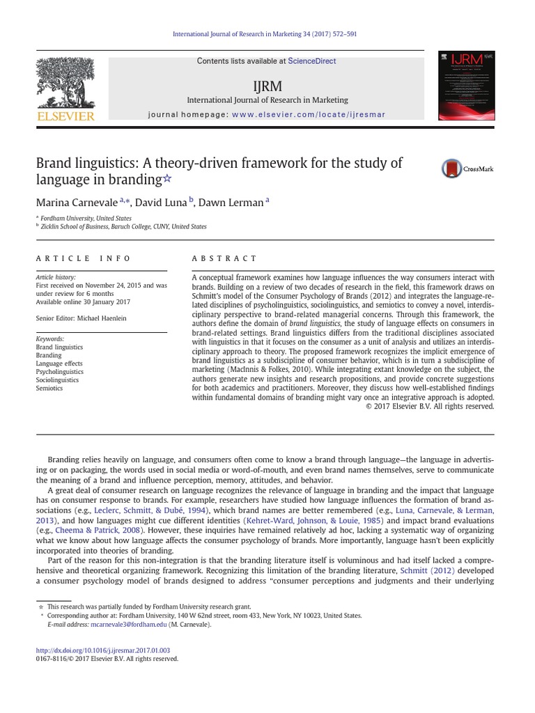 Marina Carnevale, David Luna, Dawn Lerman: Articleinfo | PDF ...