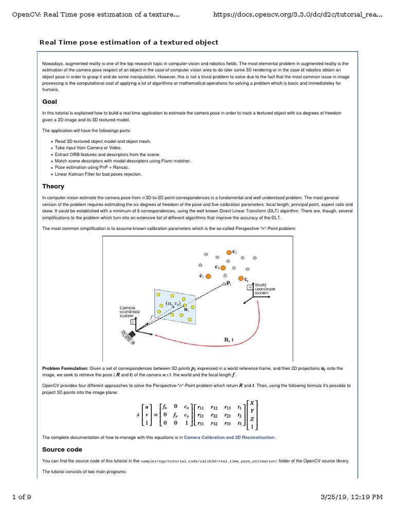 Real Time Pose Estimation | PDF | Teaching Mathematics | Areas Of Computer Science