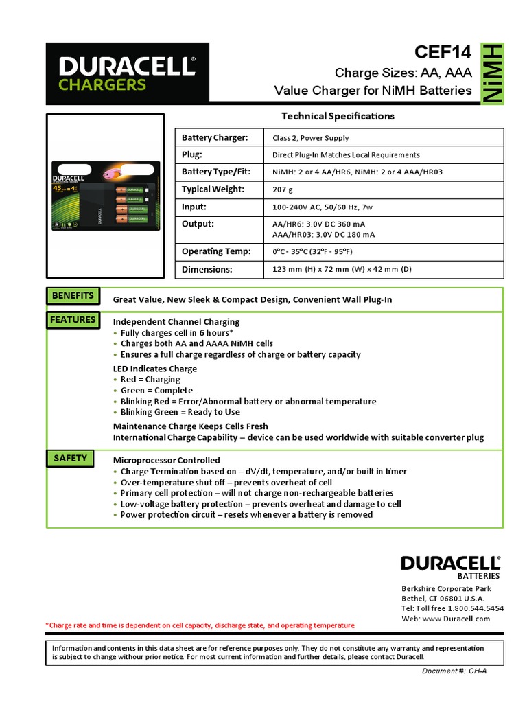 Duracell Battery Charger Manual