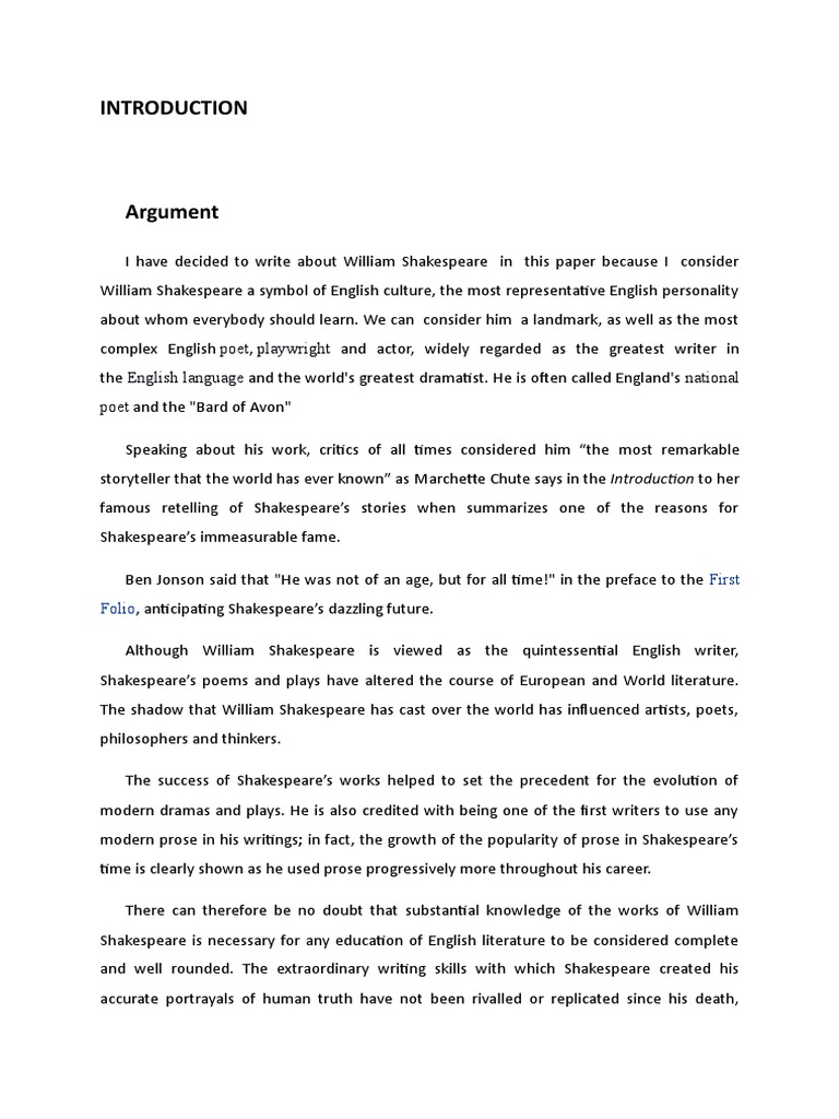 Poet Playwright English Language National Poet: First Folio | PDF ...