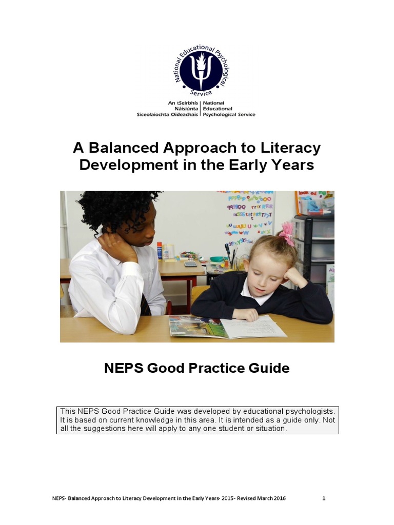 Balanced Approach To Literacy Development in The Early Years PDF | PDF ...