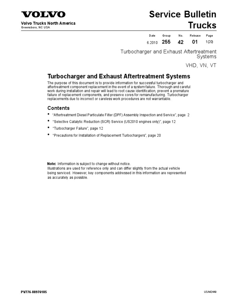 Aftertreatment Diesel Particulate Filter Systems | PDF | Turbocharger ...