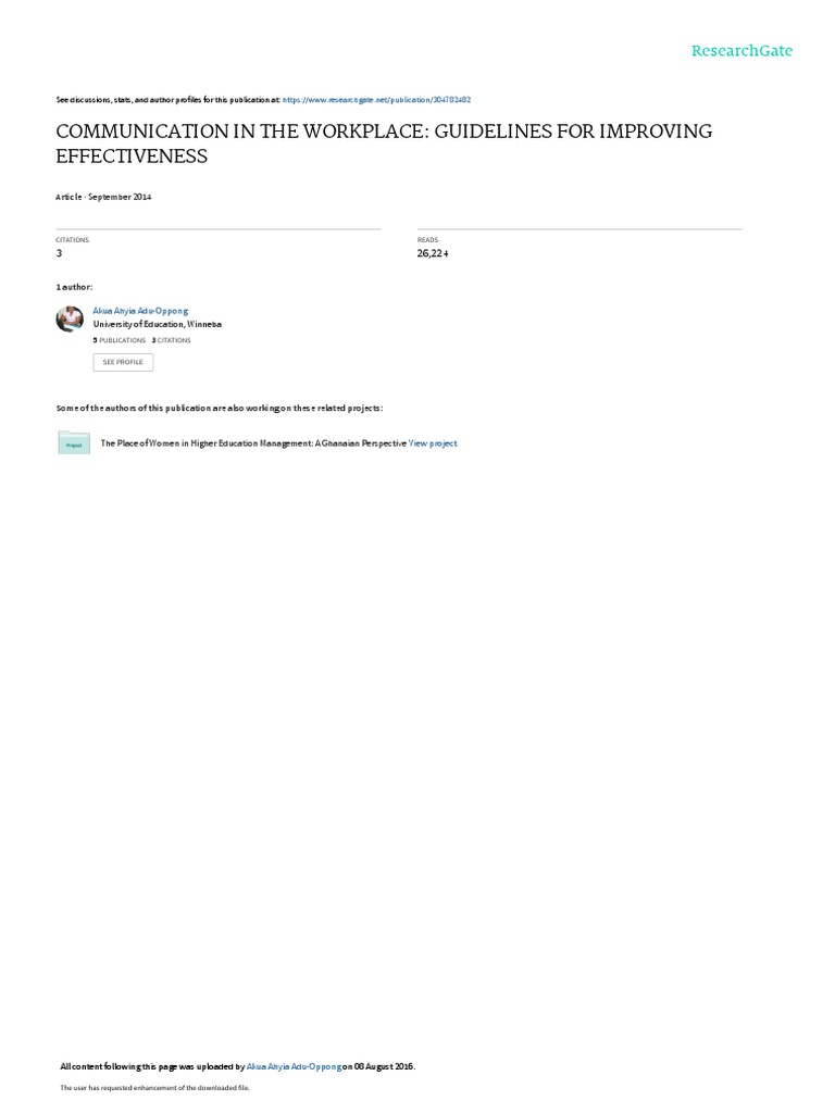 208 213 COMMUNICATION Vol 3 5 GJCMP PDF | PDF | Nonverbal Communication ...