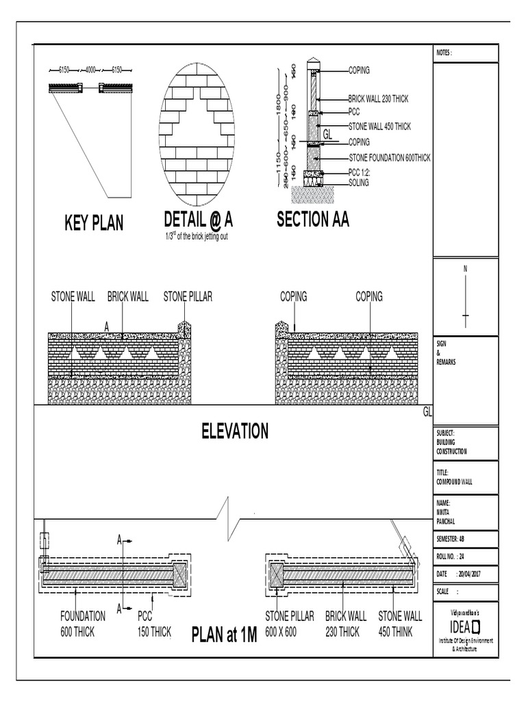 Section Aa Detail at A Key Plan: Coping | Download Free PDF | Building ...