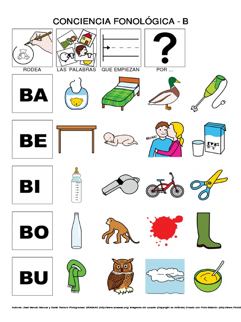 Conciencia Fonológica | PDF