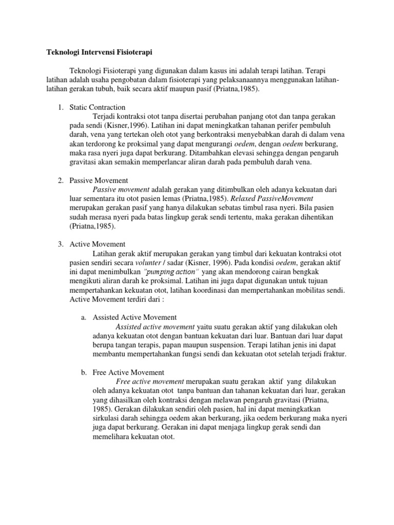 Teknik Fisioterapi dan Penyembuhan Fraktur | PDF | Pengembangan Diri ...