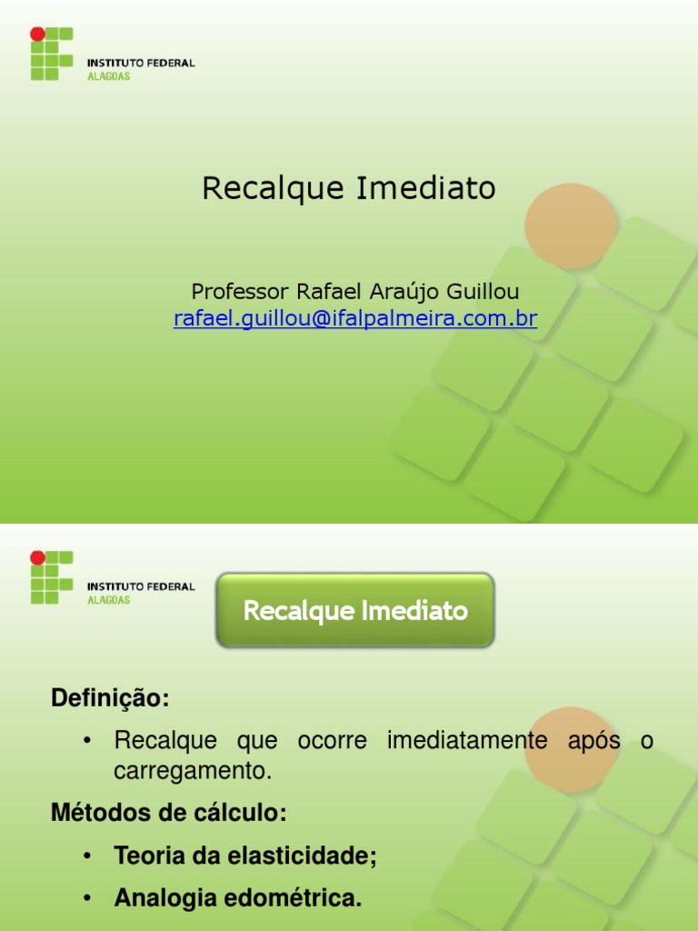 Aula 02b - Recalque Imediato | PDF