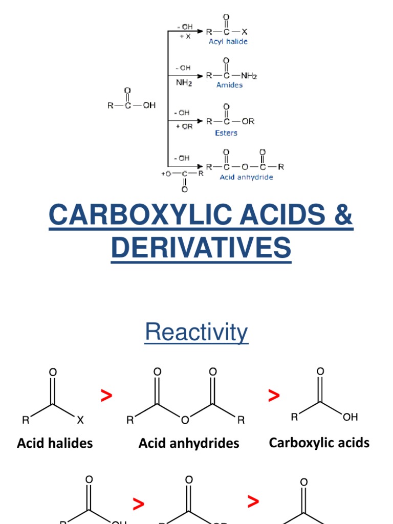 Carboxylic Acid Derivatives | PDF | Science & Mathematics