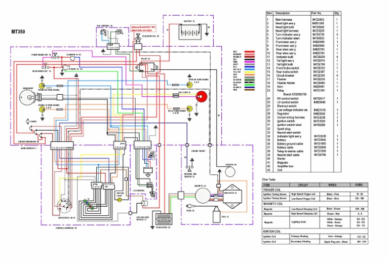 MT350 Wiring Diagram PDF | PDF