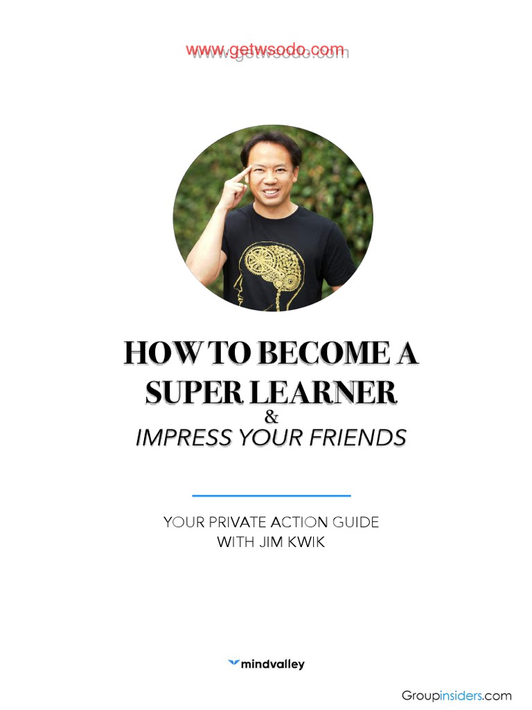 How To Become A Super Learner by Jim Kwik Workbook NSP | Download Free ...