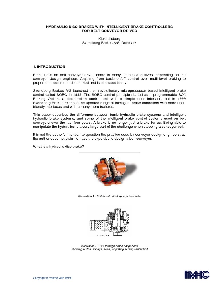 Conveyor Brakes | PDF | Control Theory | Brake