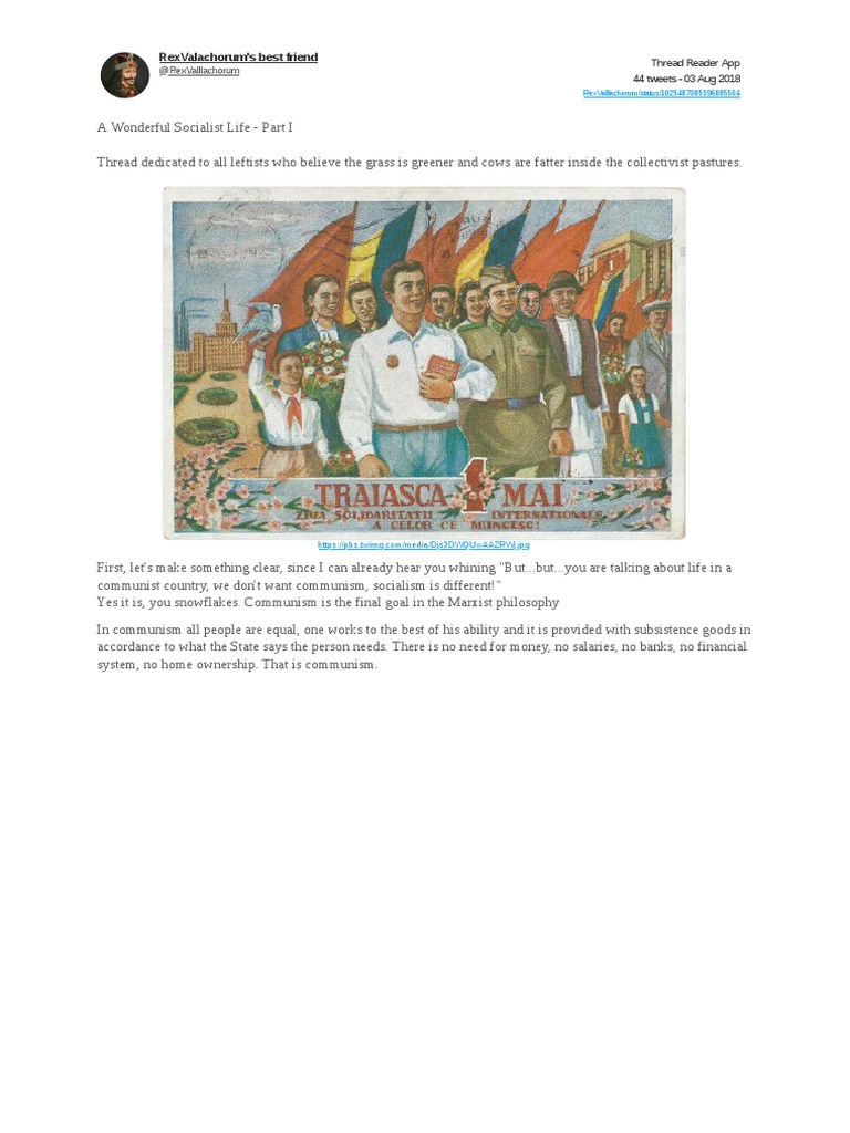 A Wonderful Socialist Life - Part 1 | PDF | Communism | Socialism