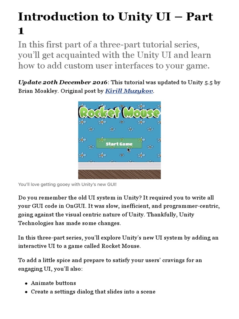 Introduction To Unity UI - Part 1 | PDF | Display Resolution ...