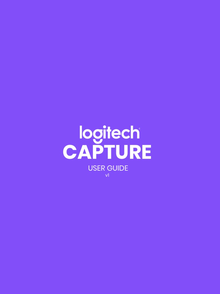 Logitech Capture User Guide | PDF | Keyboard Shortcut | Computer Keyboard
