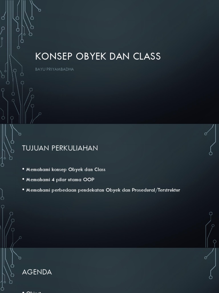 1 - Konsep Obyek Dan Class | PDF | Object Oriented Programming | Class ...