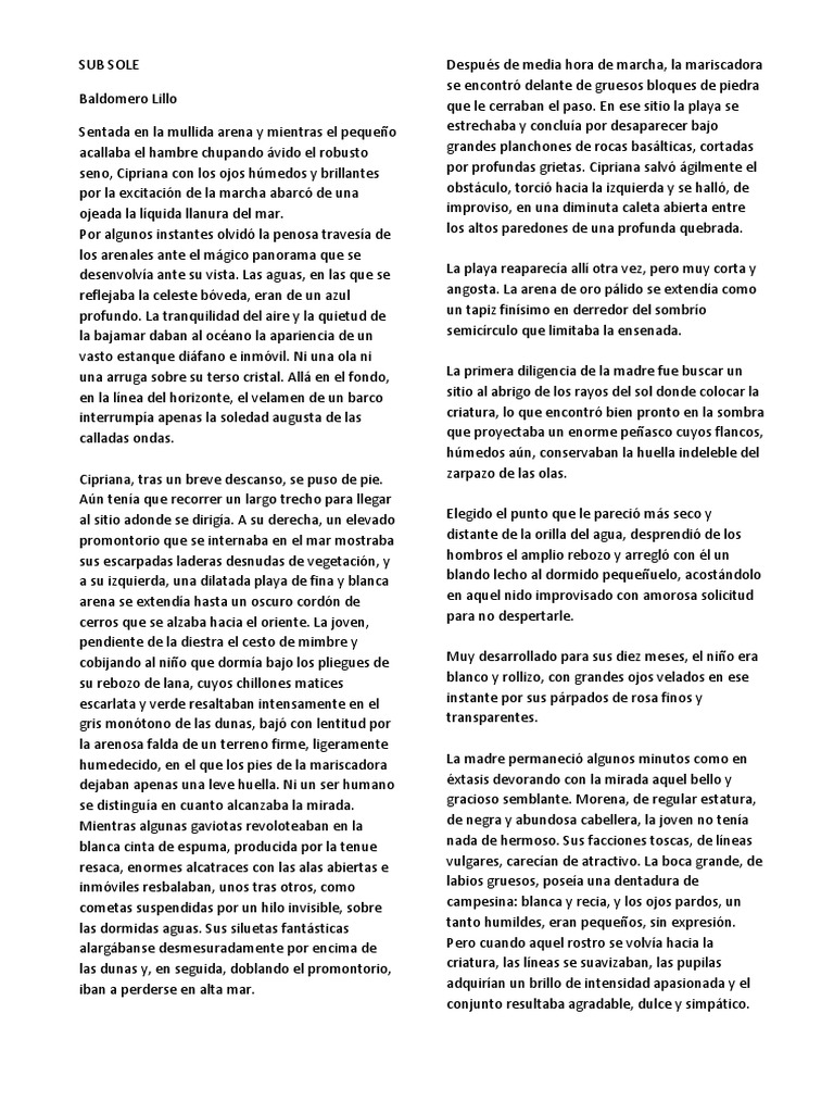 Sub Sole | PDF | Marea | Naturaleza