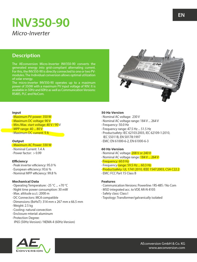 AEC Inverters | PDF | Alternating Current | Power Inverter