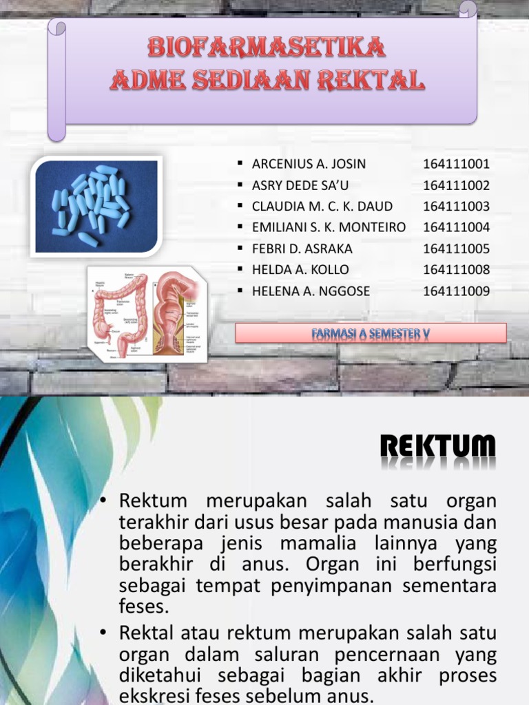 Adme Sediaan Rektal | PDF | Griya & Taman