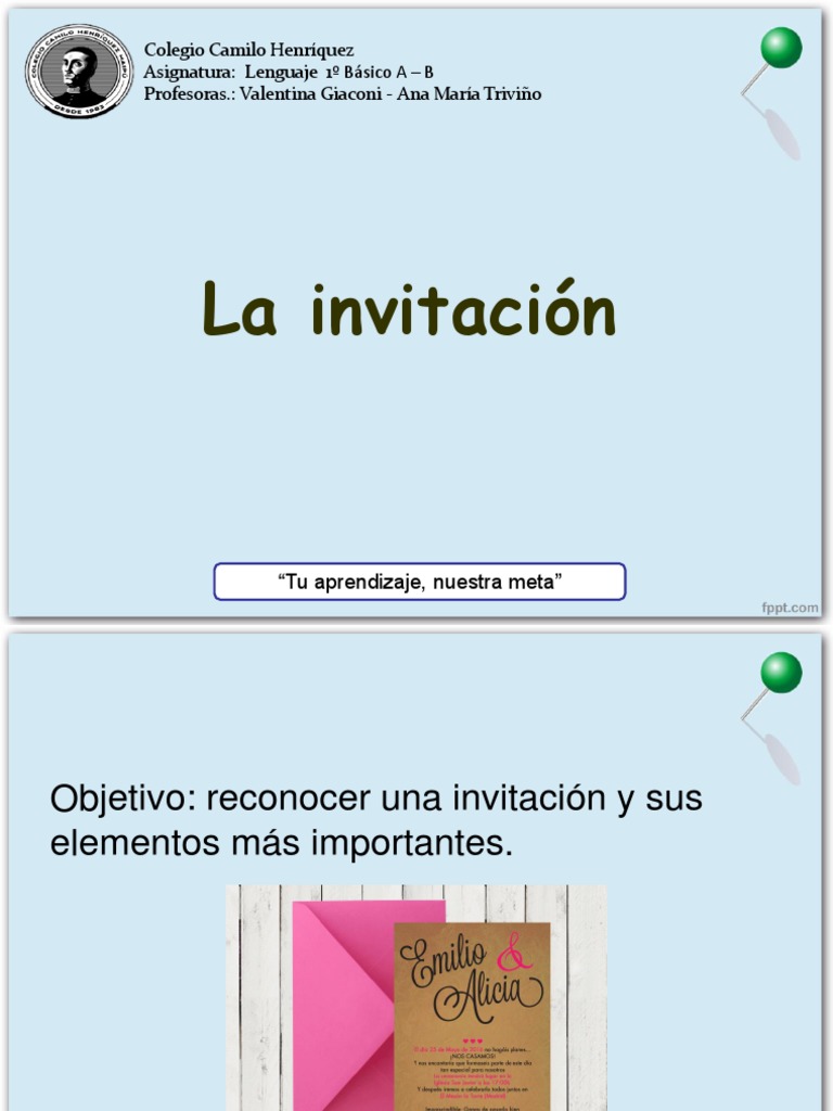 1°básico Lenguaje-+la+invitación | PDF