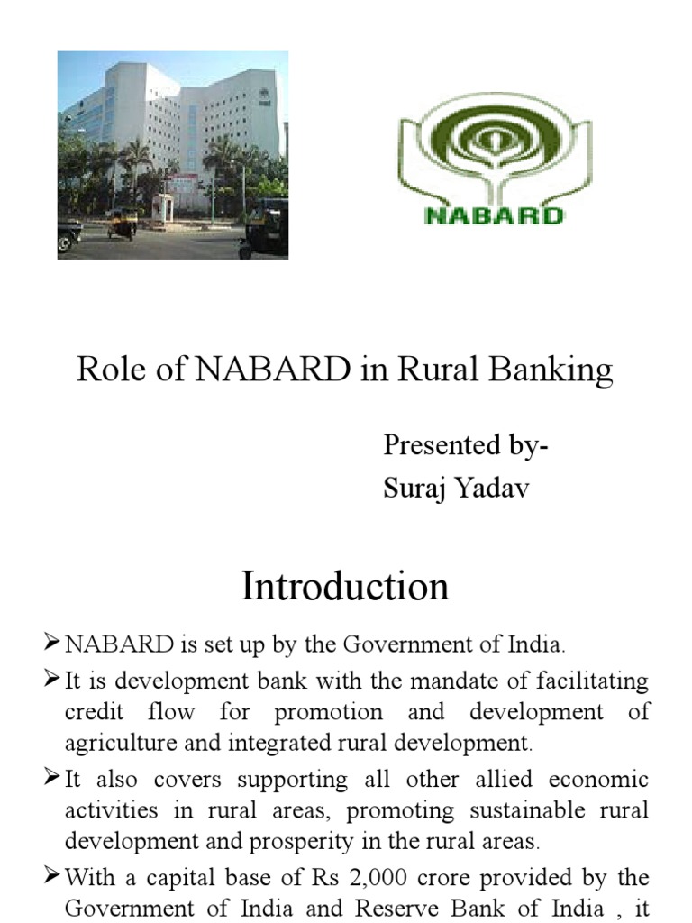 Role of NABARD in Rural Banking | PDF | Financial Services | Microfinance