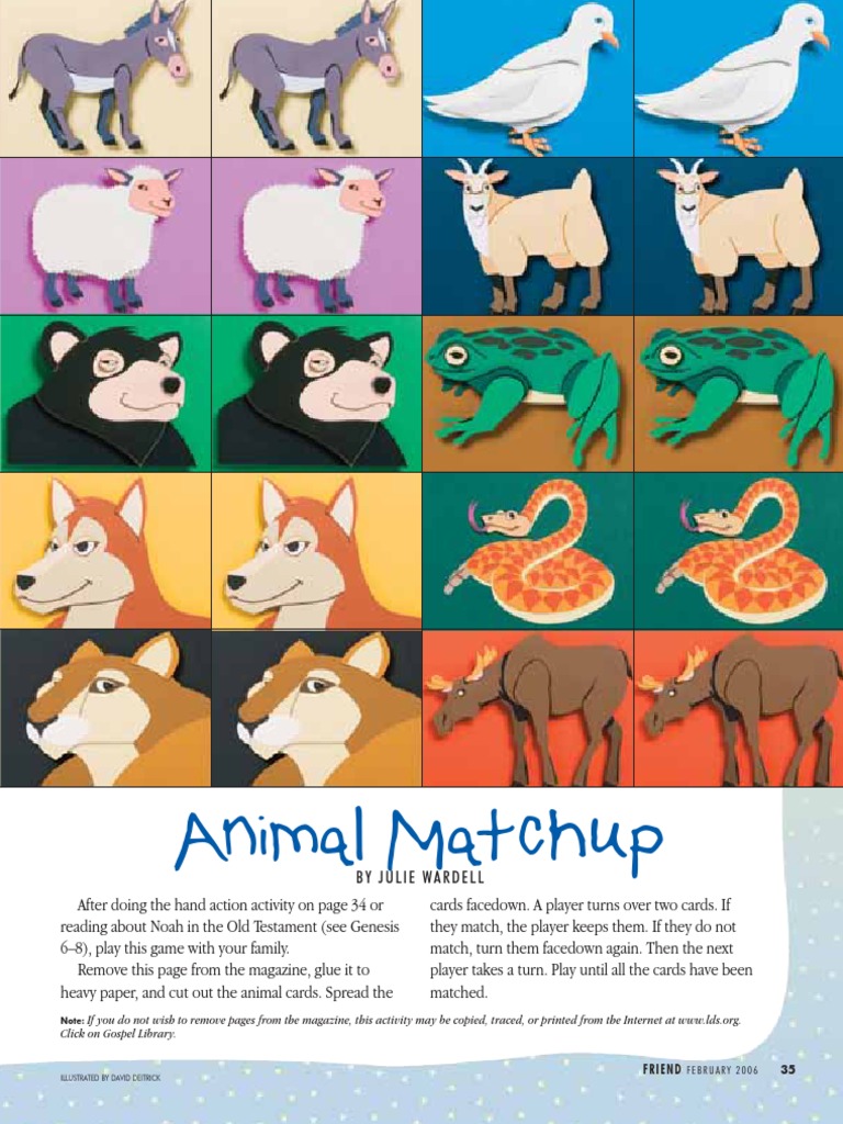 Juego de Memorama de Animales | PDF