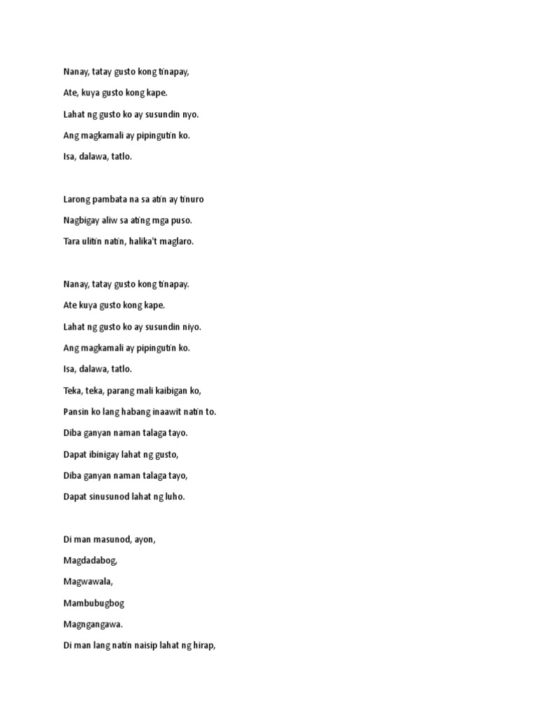 Nanay Tatay SWP | PDF
