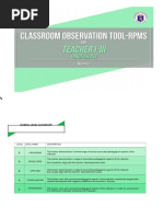 Classroom Visitation Tool Guide | PDF | Learning | Teaching Method
