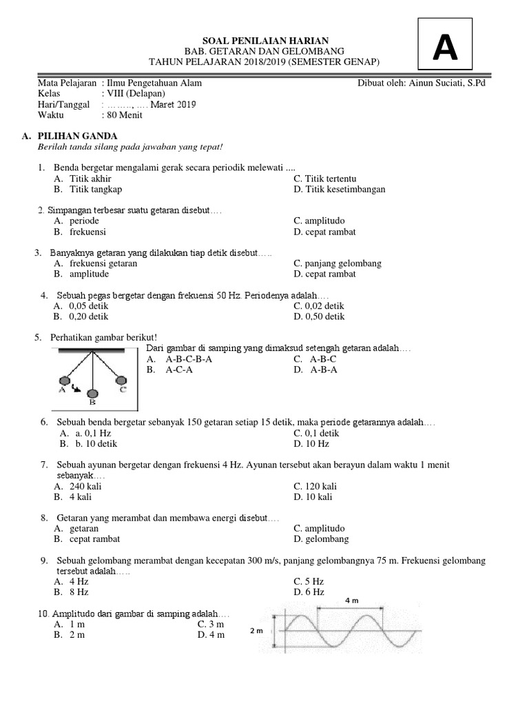 PH Getaran Dan Gelombang 1 | PDF