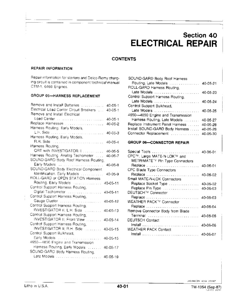 4650 and 4850 Section 40 | PDF | Switch | Electrical Connector
