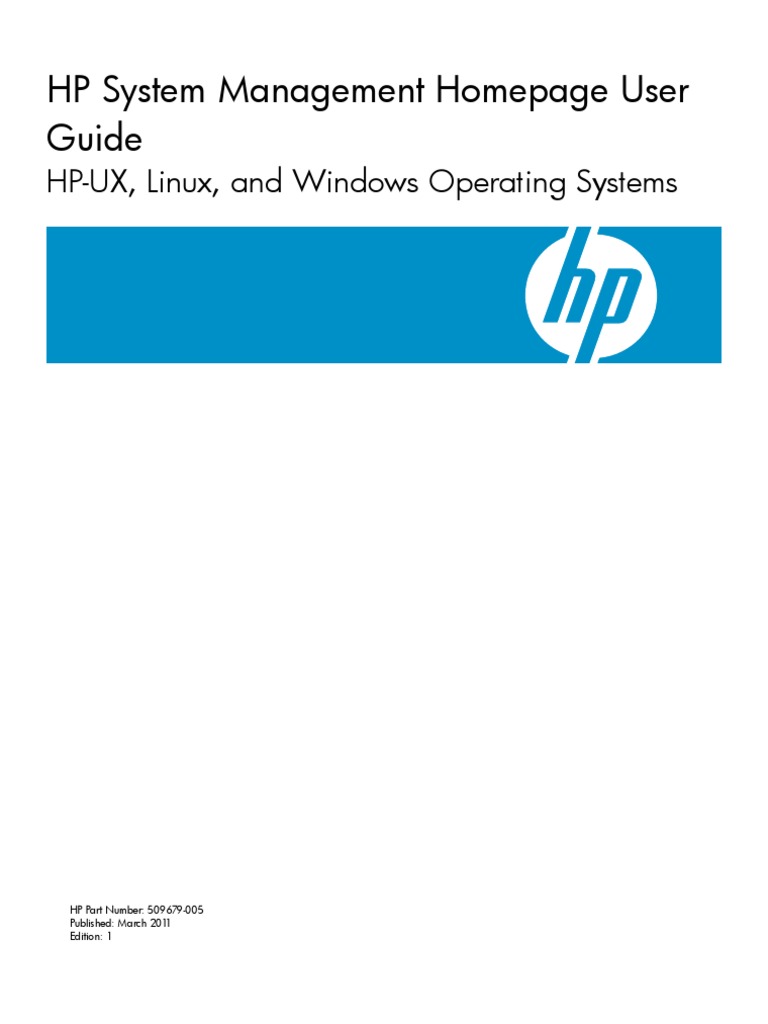 HP System Management Homepage User Guide | Download Free PDF | Public ...