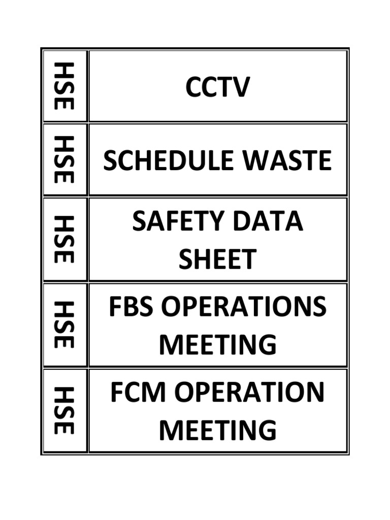 Hse File Label | PDF