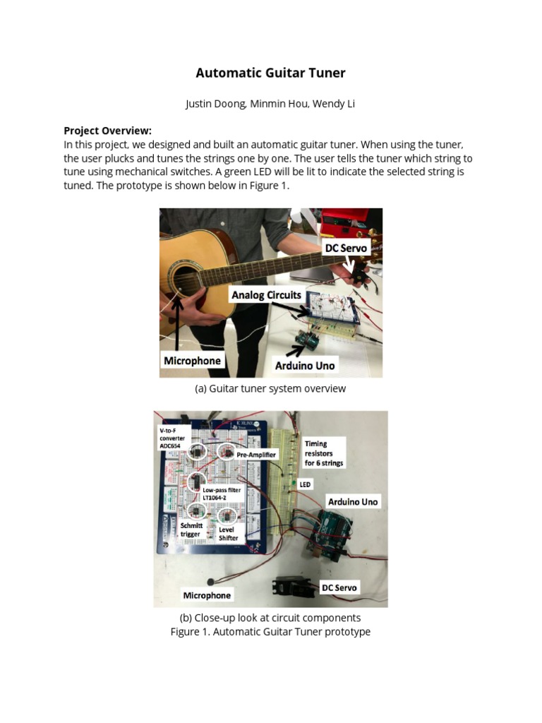 Automatic Guitar Tuner: Project Overview | PDF | Low Pass Filter ...