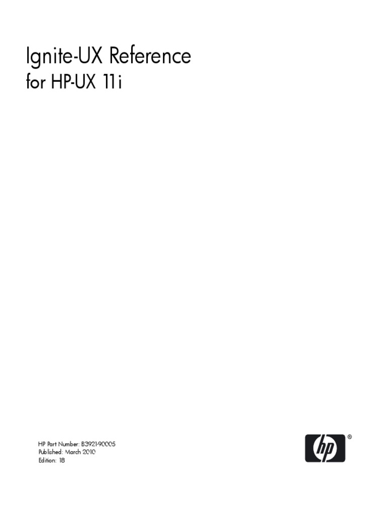 (04 - Ignite-UX Reference HP-UX 11i) PDF | PDF | Command Line Interface | File Format