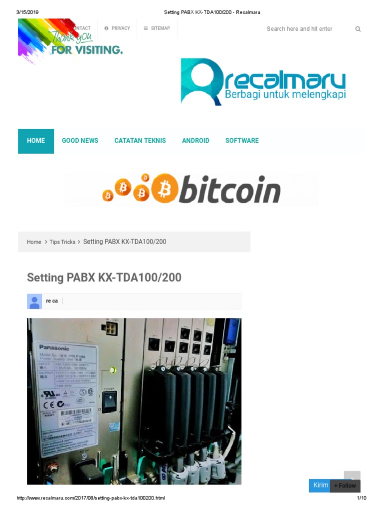 Setting PABX KX-TDA100 - 200 - Recalmaru | PDF