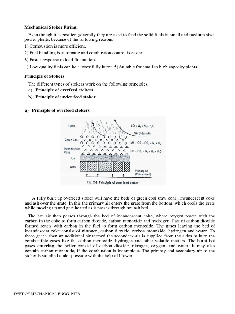 Mechanical Stoker Firing Principles & Types | PDF | Coke (Fuel ...