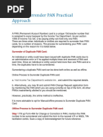 PAN Card Surrender Application Formats | PDF | Taxes