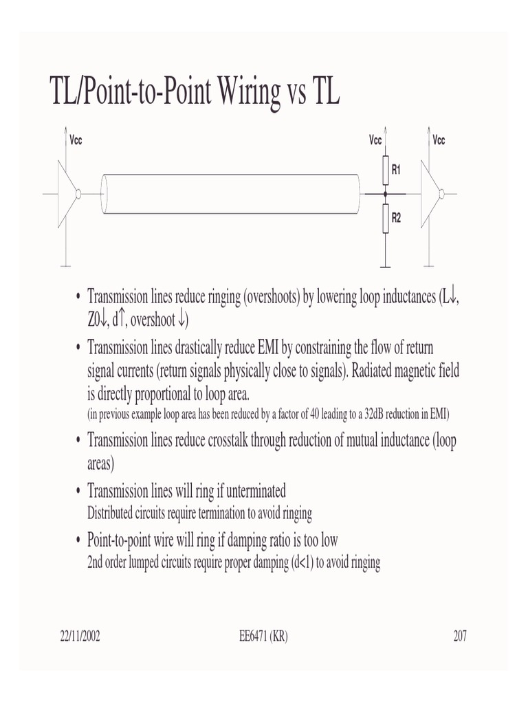 TL/Point-to-Point Wiring Vs TL | PDF | Transmission Line | Coaxial Cable