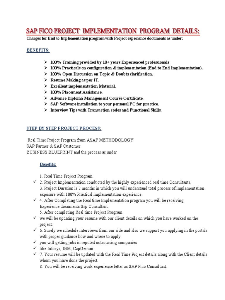 Sap Fico Project Implementation Training | PDF | Sap Se | Business Process