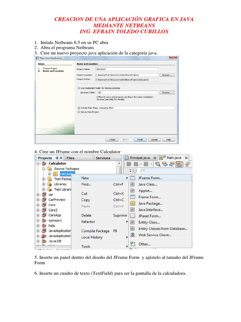 Aplicacion Grafica Java Netbeans | PDF | Point and Click | Java (lenguaje de programación)