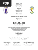 Editable Sample Certificate Template For Kinder, Grade 6, Grade 10 ...