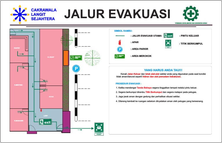 Denah Kantor Dan Jalur Evakuasi | PDF