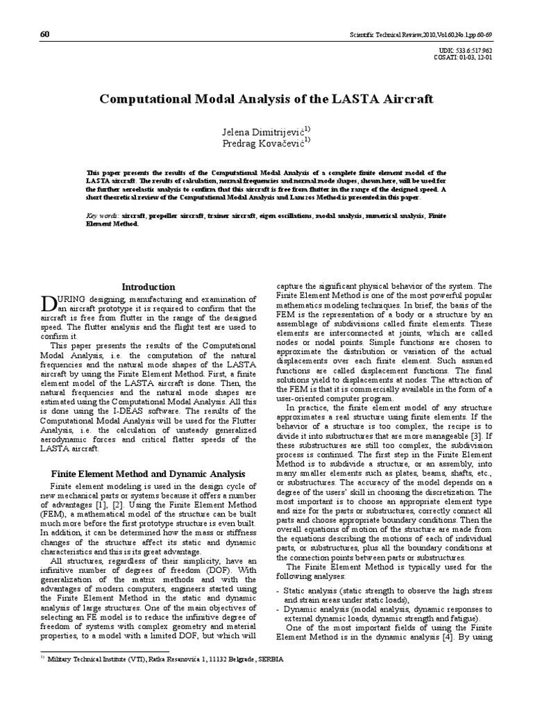 Modal Analysis | PDF | Eigenvalues And Eigenvectors | Finite Element Method