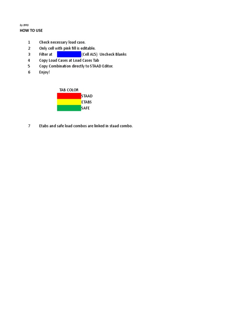 Load Comb Generator For STAAD, ETABS, SAFE | Download Free PDF | Water | Earth Sciences