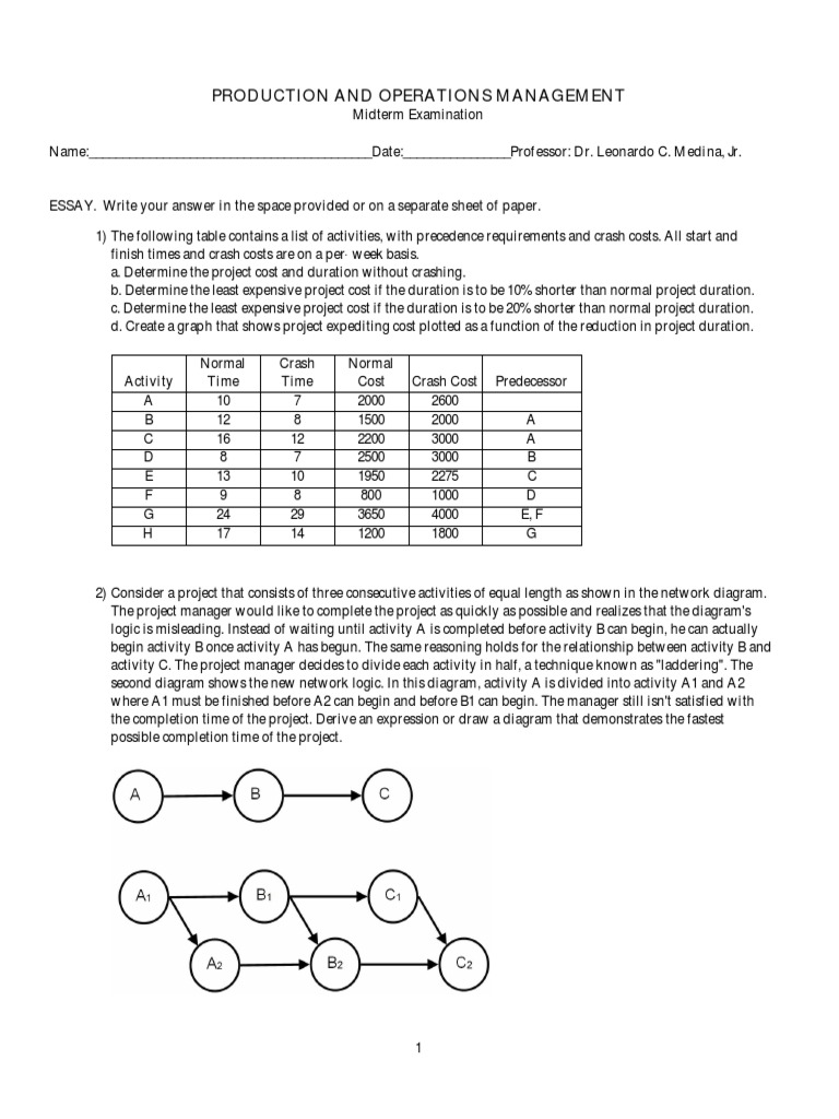 OM Midterm Exam PDF | PDF | Inventory | Linear Programming